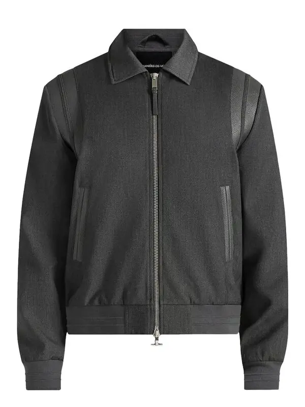 Manière De Voir Denis Tailored Varsity Jacket - Grey
