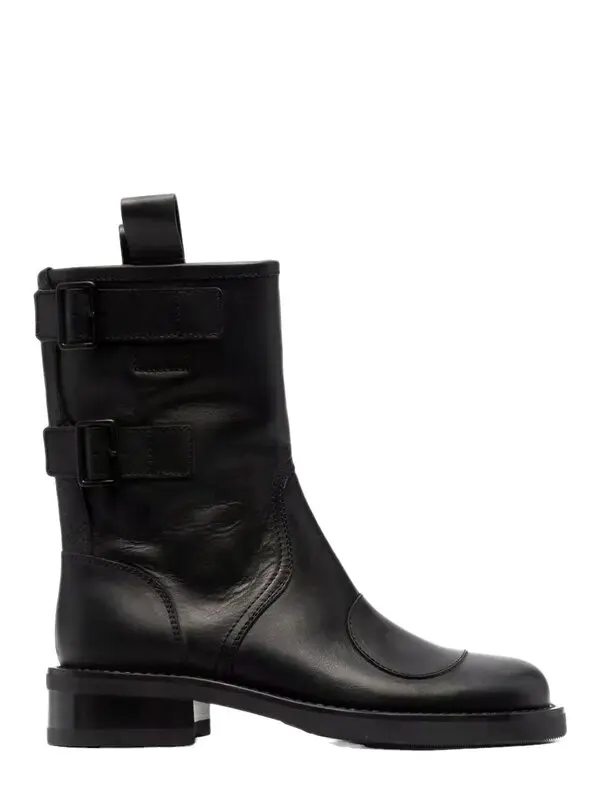BUTTERO® Elba Buckle-detail Leather Boots - Black