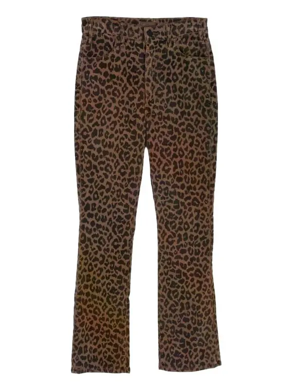 MOTHER The Hustler Leopard Print Jeans - Brown