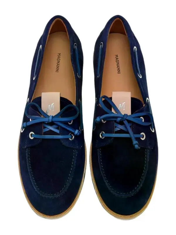 Magnanni Suede Boat Shoes - Blue