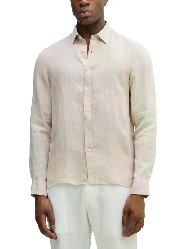 Michael Kors Classic-fit Linen Shirt - Neutrals