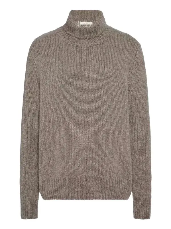 THE ROW Plira Cashmere Turtleneck Sweater - Grey