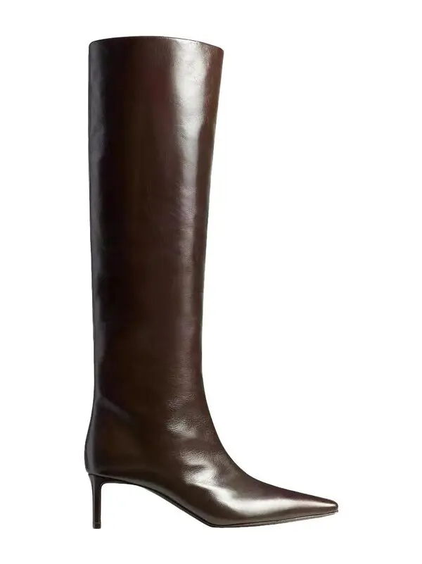 Khaite Ona Knee-high Leather Boots - Brown