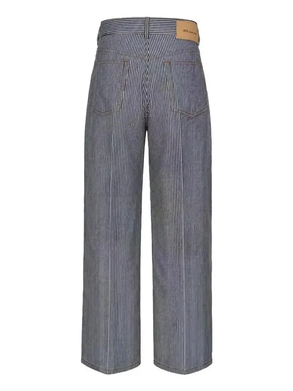 AMI Paris Striped Pattern Jeans - Blue