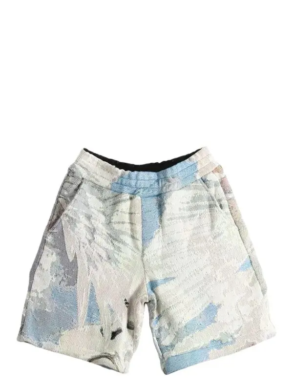 Amiri Tapestry Print Drawstring Shorts - Neutrals
