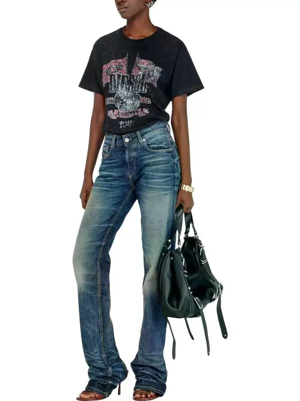 DIESEL® Embellished Graphic T-shirt - Black