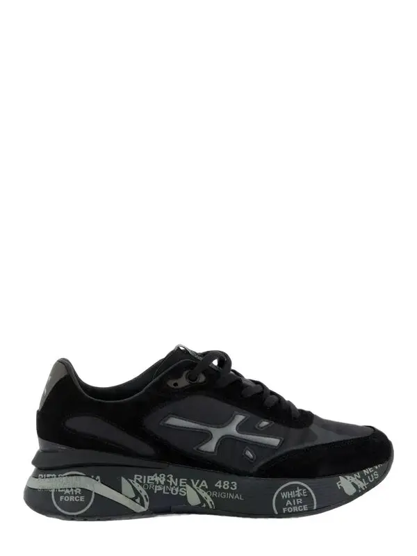 Premiata Moe Run Panelled Lace-up Sneakers - Black