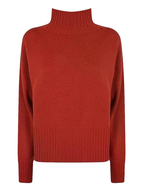 DRUMOHR Ribbed High-neck Sweater - Red