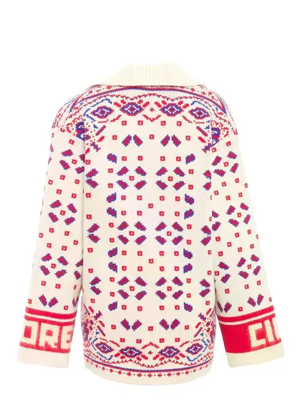 Giada Benincasa Fair Isle-knit Button-up Cardigan - Neutrals