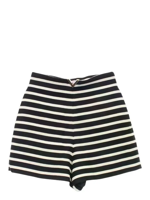 Valentino Garavani Striped Mini Shorts - Black