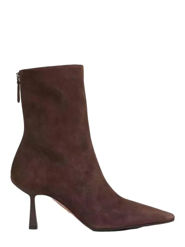 AQUAZZURA Suede Ankle Boots - Brown