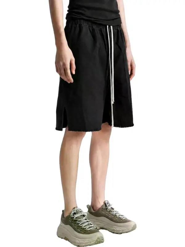 Rick Owens Raw-edge Zip-detail Shorts - Black