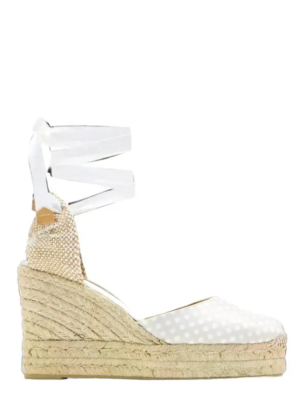 CastaÑer Carina Polka-dot Wedge Espadrilles - Grey