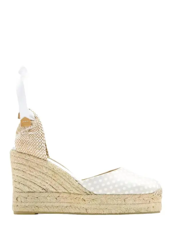 CastaÑer Carina Polka-dot Wedge Espadrilles - Grey