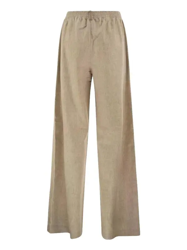 Fabiana Filippi Jewelled-loop Flannel Trousers - Neutrals