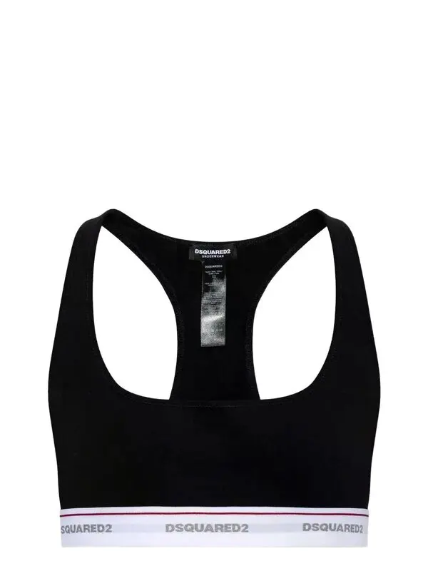 Dsquared2 Logo-band Racerback Bra - Black