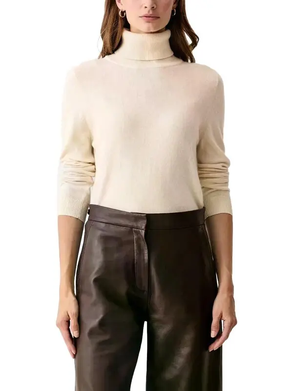 Barbour Check-patch Roll-neck Sweater - Neutrals