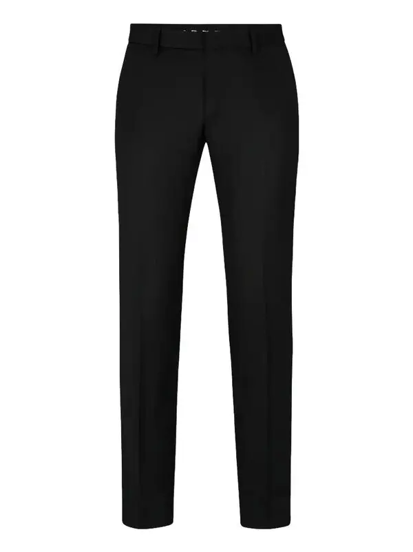 BOSS Tailored Trousers With Pressed Crease - Black