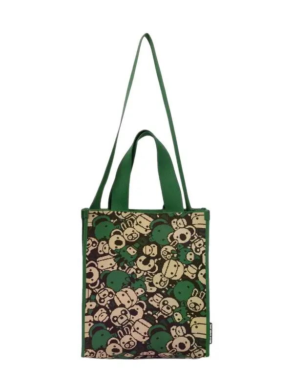 A BATHING APE Baby Milo® Store Large Tote Bag With All-over Print - Neutrals
