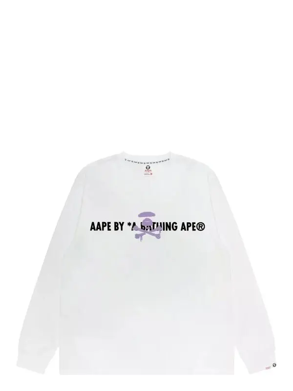AAPE BY *A BATHING APE Graphic-print Long-sleeve T-shirt - White