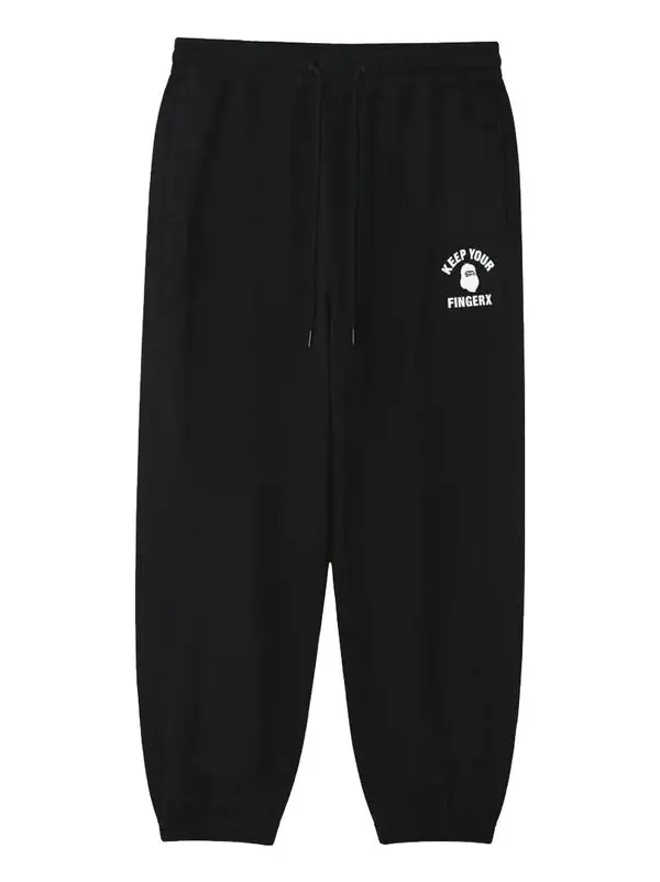 FINGERCROXX Logo-print Track Pants - Black