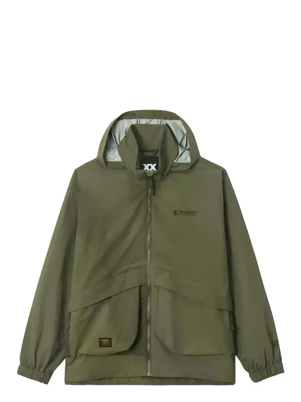 FINGERCROXX Logo-print Hooded Jacket - Green