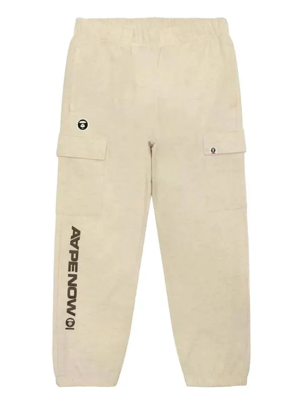 AAPE BY *A BATHING APE Aapenow Moonface Logo-print Cargo Track Pants - Neutrals