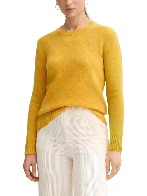 BENETTON Ribbed Knitted Sweater - Yellow