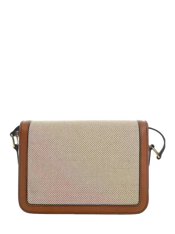 Celine 2019 Triomphe Canvas And Calfskin Crossbody Bag - Neutrals