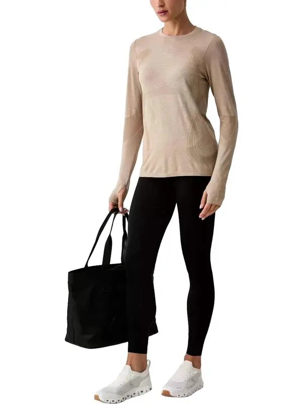 Asics Seamless Long-sleeve Top With Thumb Slots - Neutrals