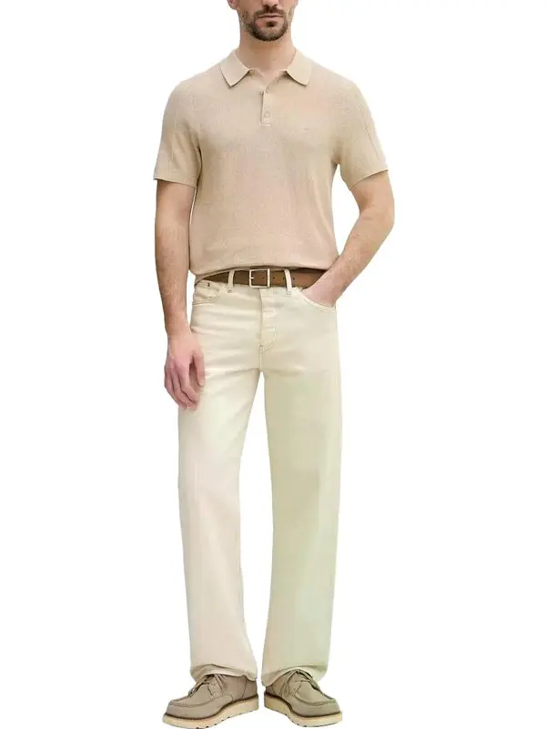 Michael Kors Cotton-mouliné Polo Shirt - Neutrals