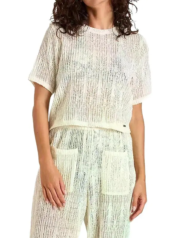 BANANA MOON Paiges Beachsoul Open-knit T-shirt - Neutrals