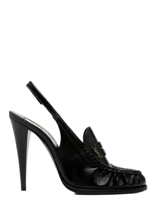 Saint Laurent Le Loafer Slingback Pumps - Black