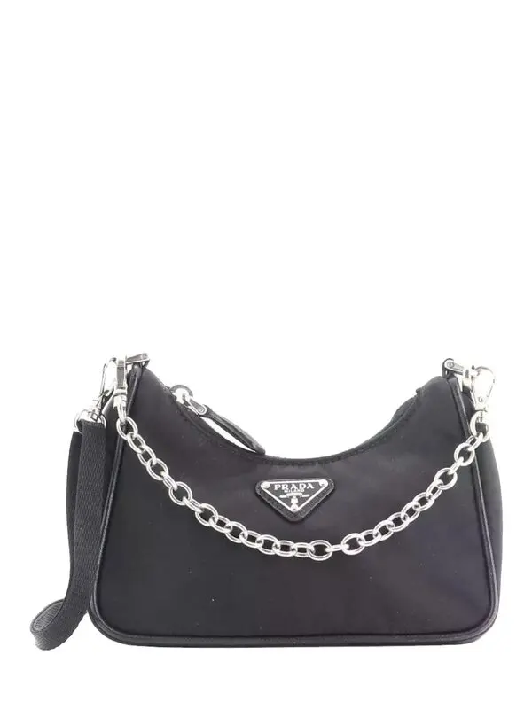 Prada Re-edition Mini Hobo Bag - Black