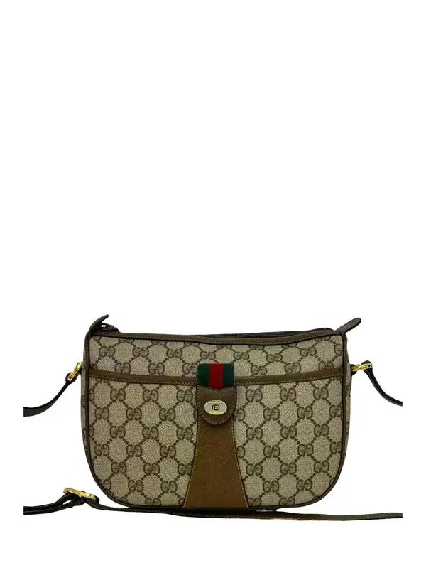 Gucci Gg Supreme Web Crossbody Bag - Neutrals
