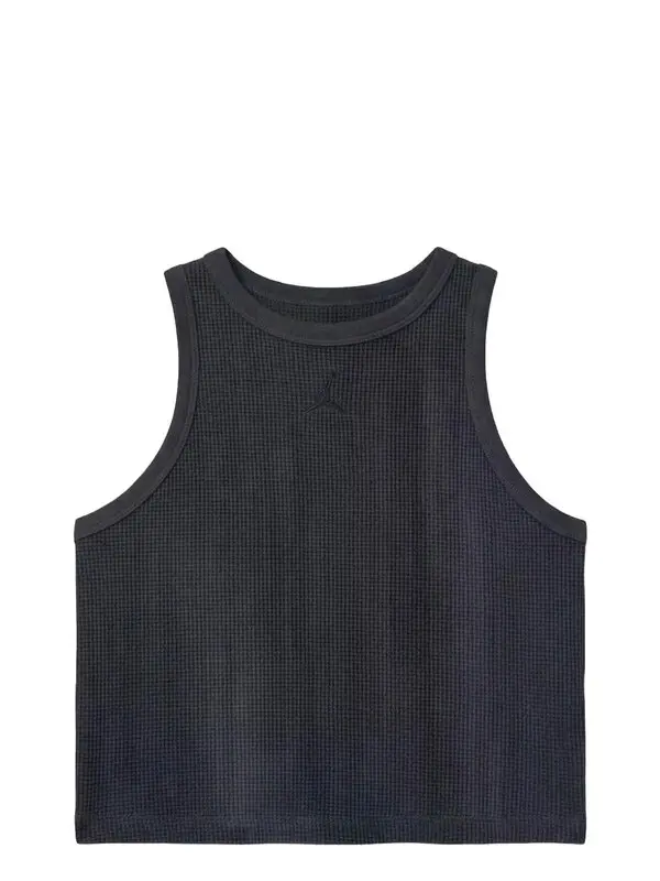 JORDAN Flight Waffle-knit Cropped Tank Top - Grey