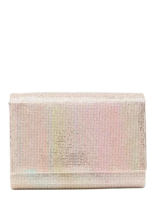 Rene Caovilla Crystal-embellished Clutch Bag - Neutrals