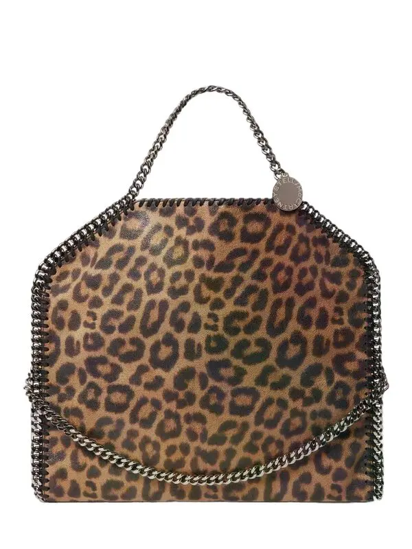 Stella McCartney Falabella Leopard Print Fold-over Tote Bag - Brown