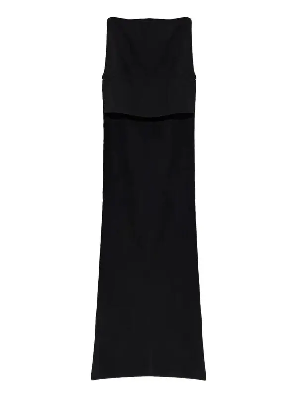 JIL SANDER Sleeveless Asymmetrical Top - Black