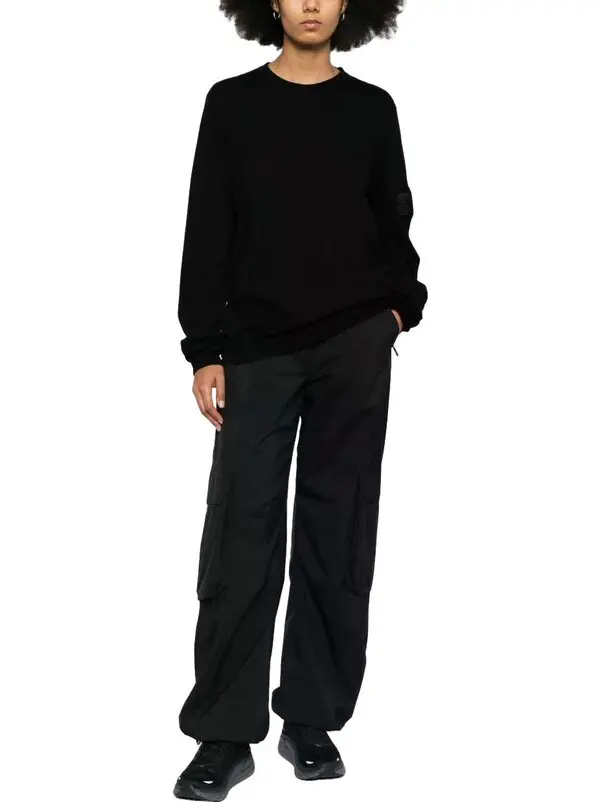 Stone Island Logo Patch Sweater - Black