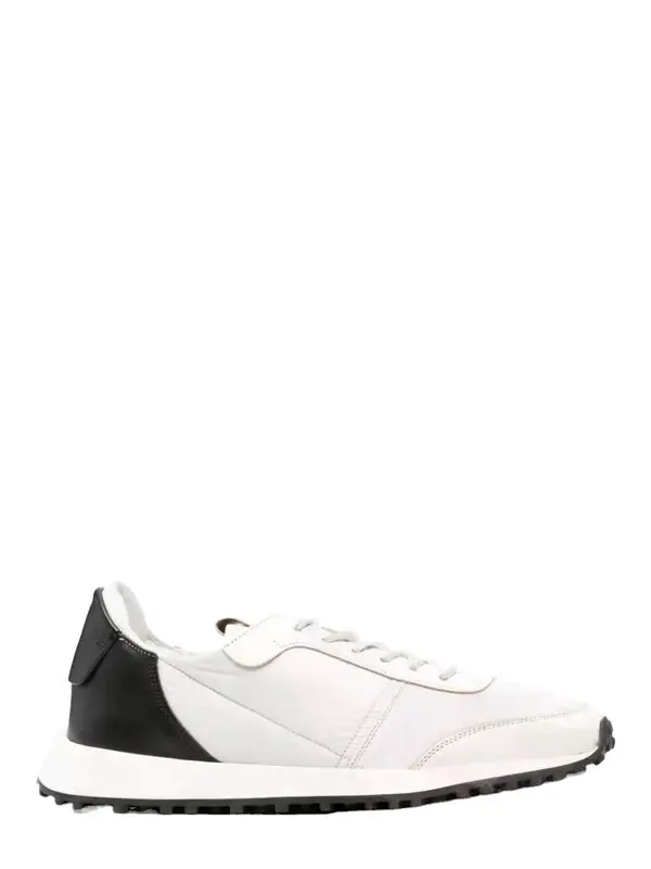 BUTTERO® Two-tone Panelled Lace-up Sneakers - White