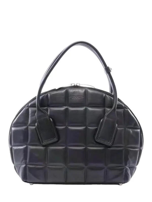 Bottega Veneta Medium Padded Leather Satchel - Black