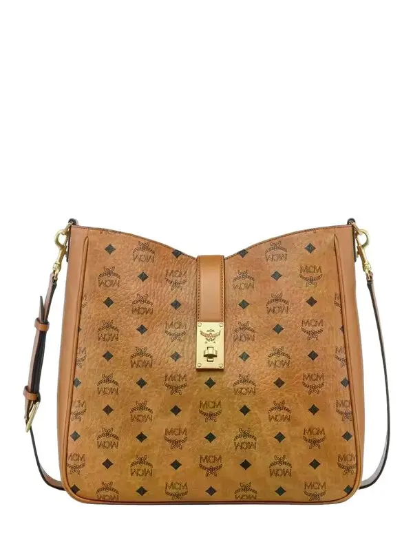 Mcm Large Tracy Shoulder Bag - Brown