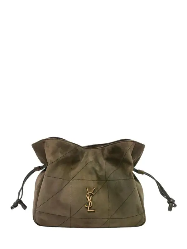 Saint Laurent Jamie Quilted Suede Shoulder Bag - Green