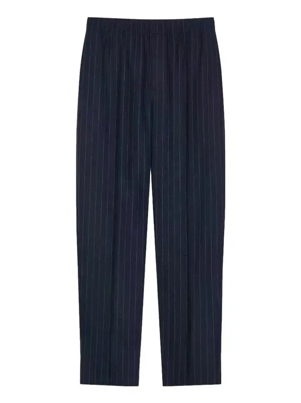 Givenchy Couture Seam Pinstripe Tailored Trousers - Blue