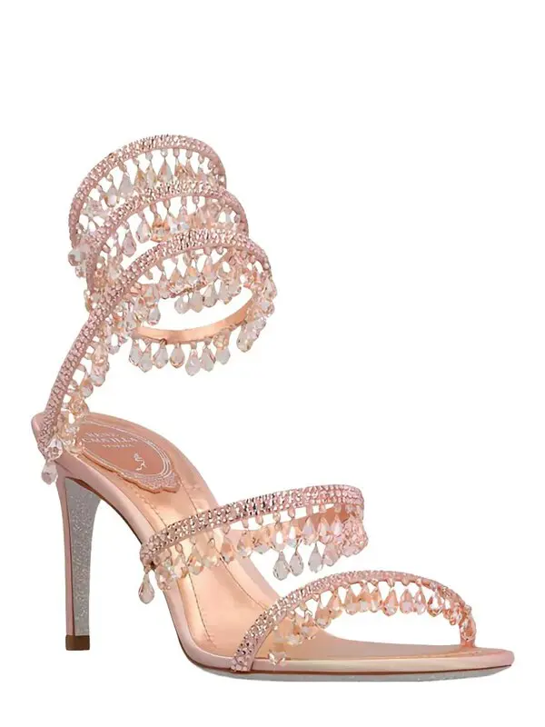 Rene Caovilla Cleo Crystal-embellished Sandals - Pink