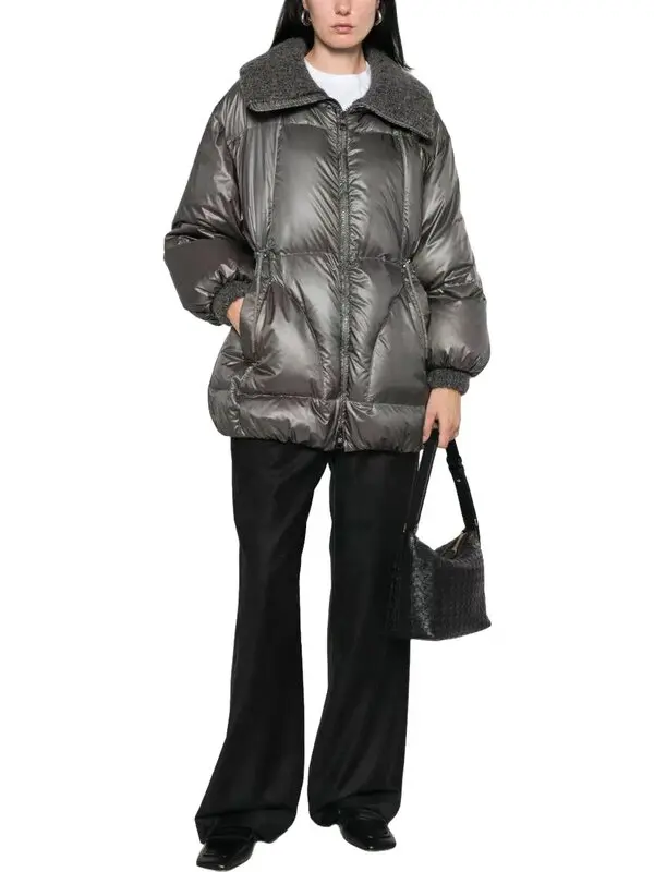 PANICALE Quilted Drawstring Jacket - Grey