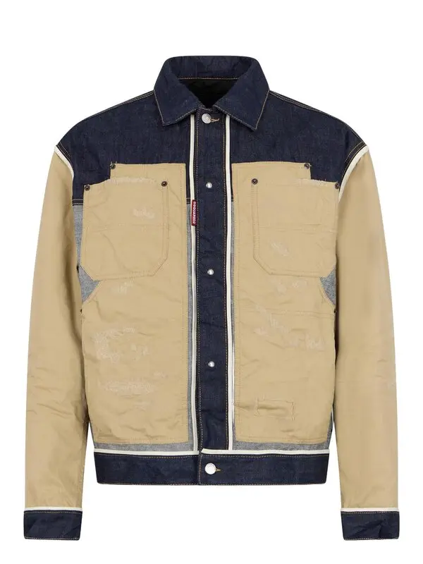 Dsquared2 Panel Inside-out Denim Jacket - Blue