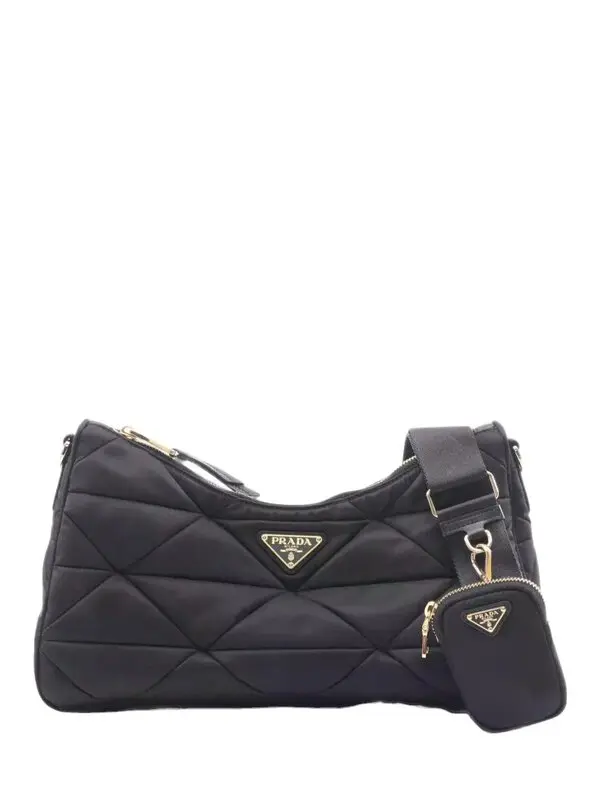 Prada Re-nylon Quilted Shoulder Bag - Black