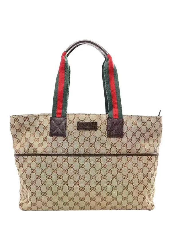 Gucci Gg Canvas Web Tote Bag - Neutrals